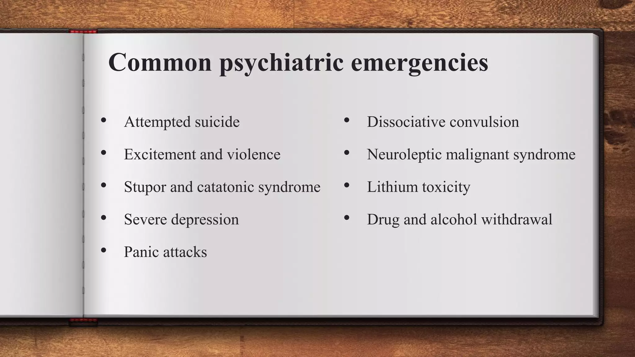 Psychiatric emergencies | PDF