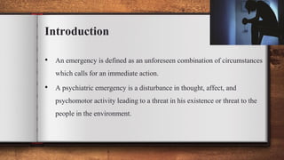 Psychiatric emergencies | PDF