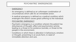 Psychiatric Emergencies | PPTX