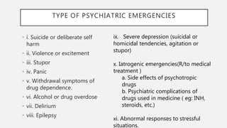 Psychiatric Emergencies | PPTX