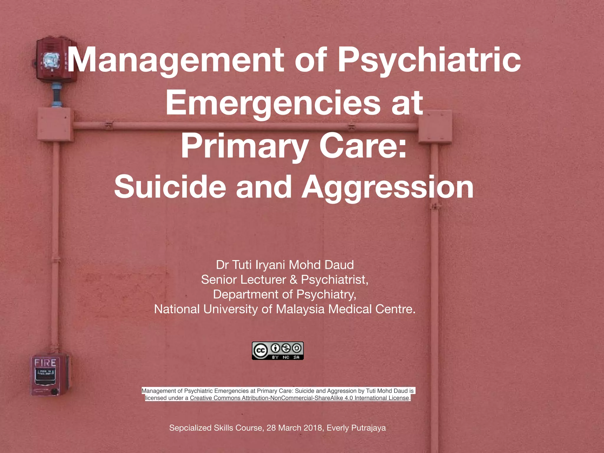Management of Psychiatric Emergencies at Primary Care: Suicide and ...