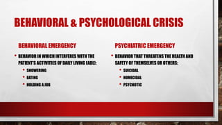 Psychiatric emergencies nc | PPT