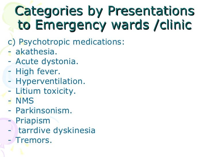 Psychiatric emergency