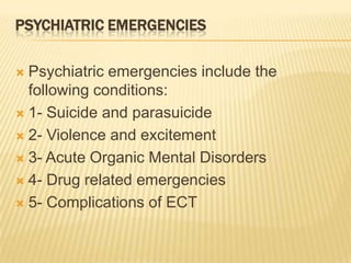 Psychiatric emergency | PPT