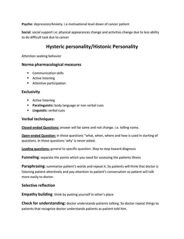 Abnormal Psychology (Psychiatric history) Case Study | PDF