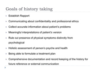 Psychiatric History-taking | PPTX
