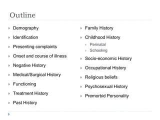 Psychiatric History-taking | PPTX