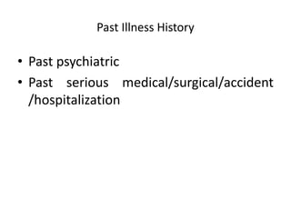 psychiatric_history_taking and Mental status examination | PPTX