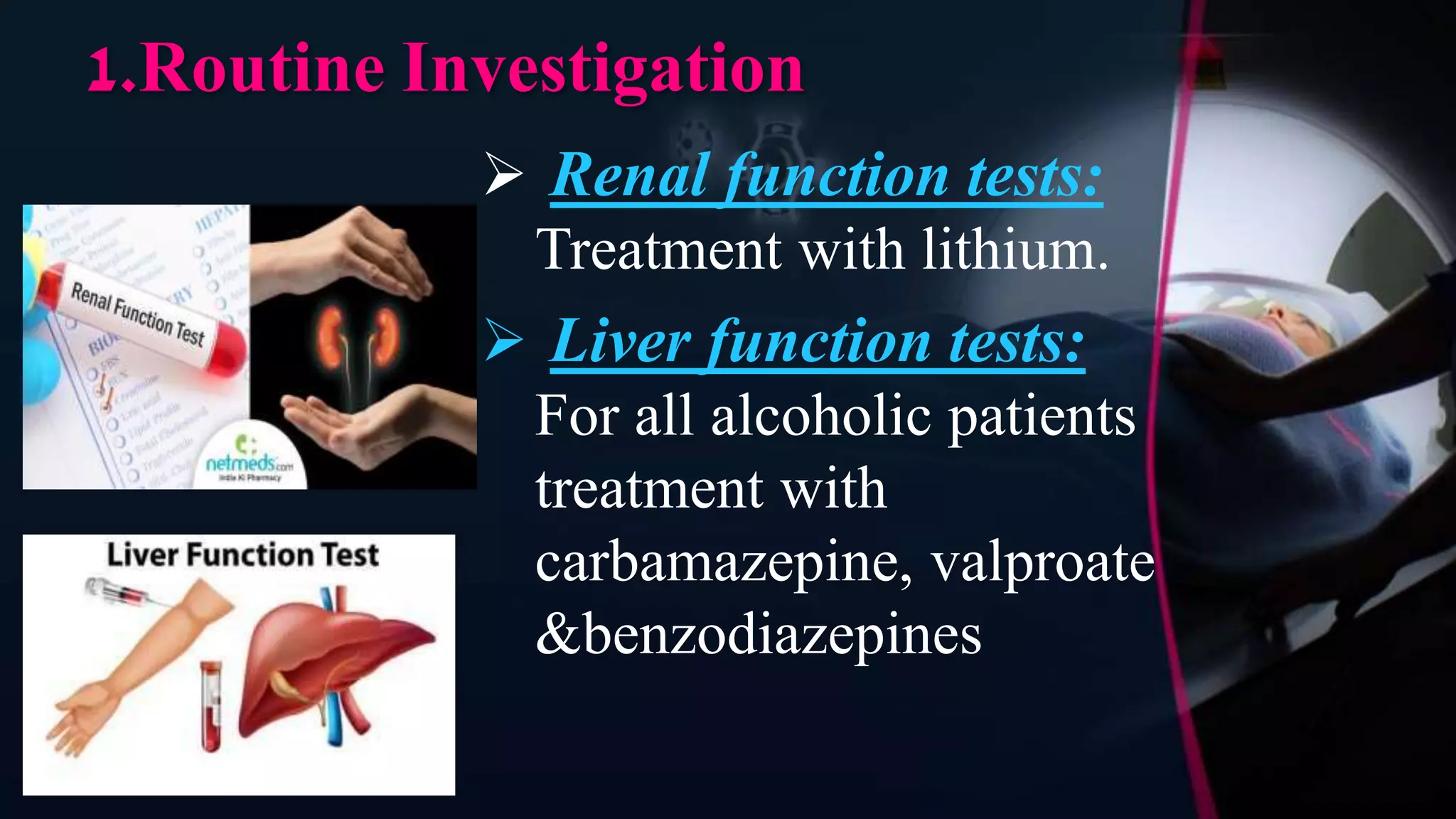 Psychiatric investigations | PPTX