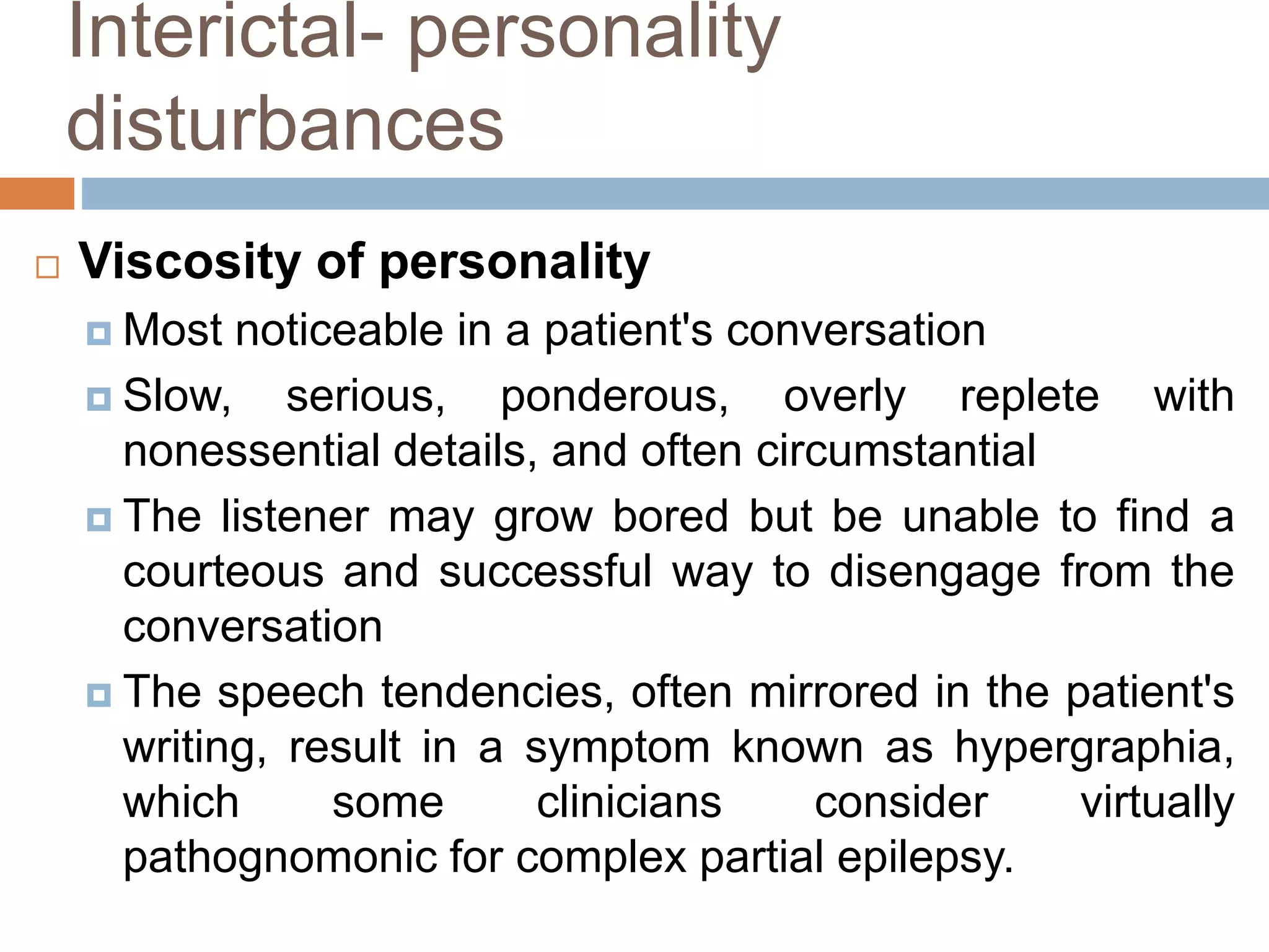 Psychiatric manifestations of Epilepsy | PPTX