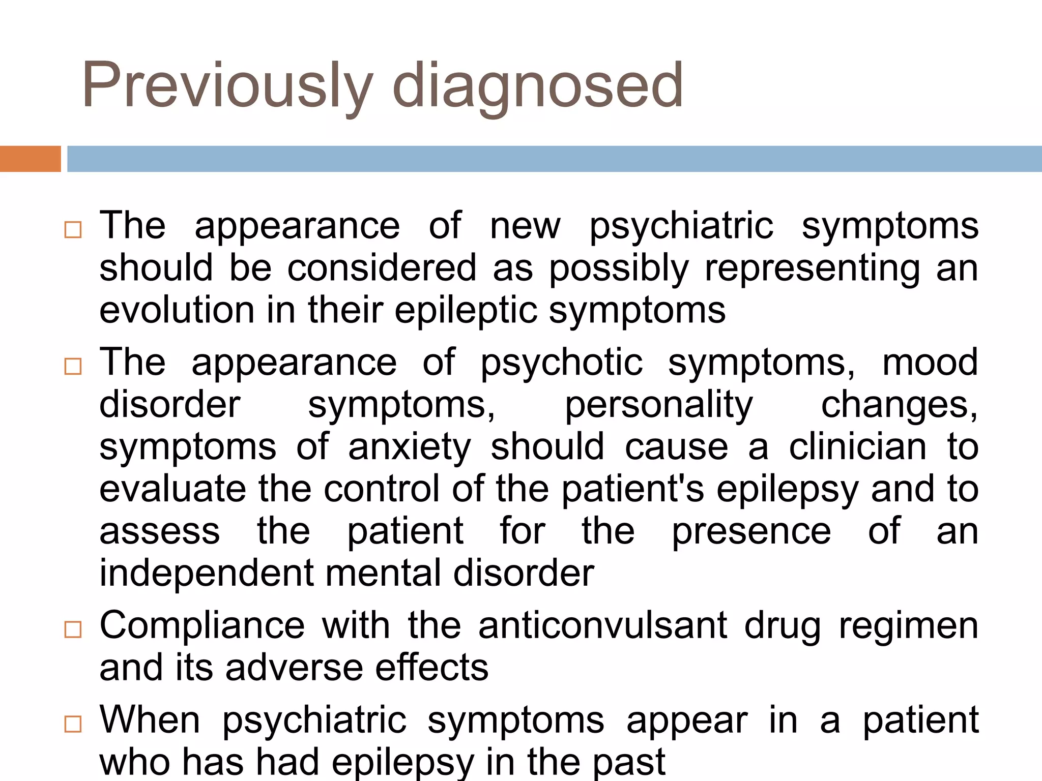 Psychiatric manifestations of Epilepsy | PPTX