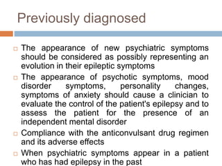 Psychiatric manifestations of Epilepsy | PPTX