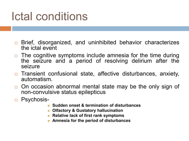 Psychiatric manifestations of epilepsy | PPT