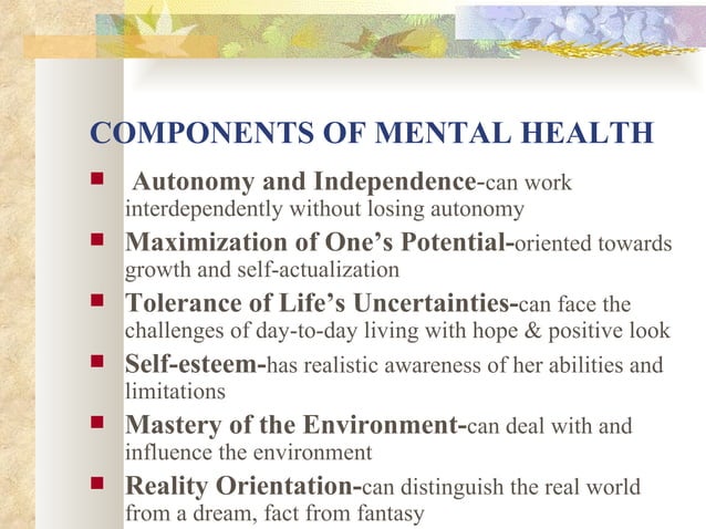 Psychiatric Nursing Slides | PPT