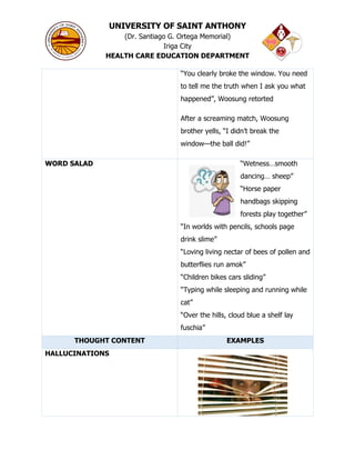 Thought Process and Thought Content | PDF