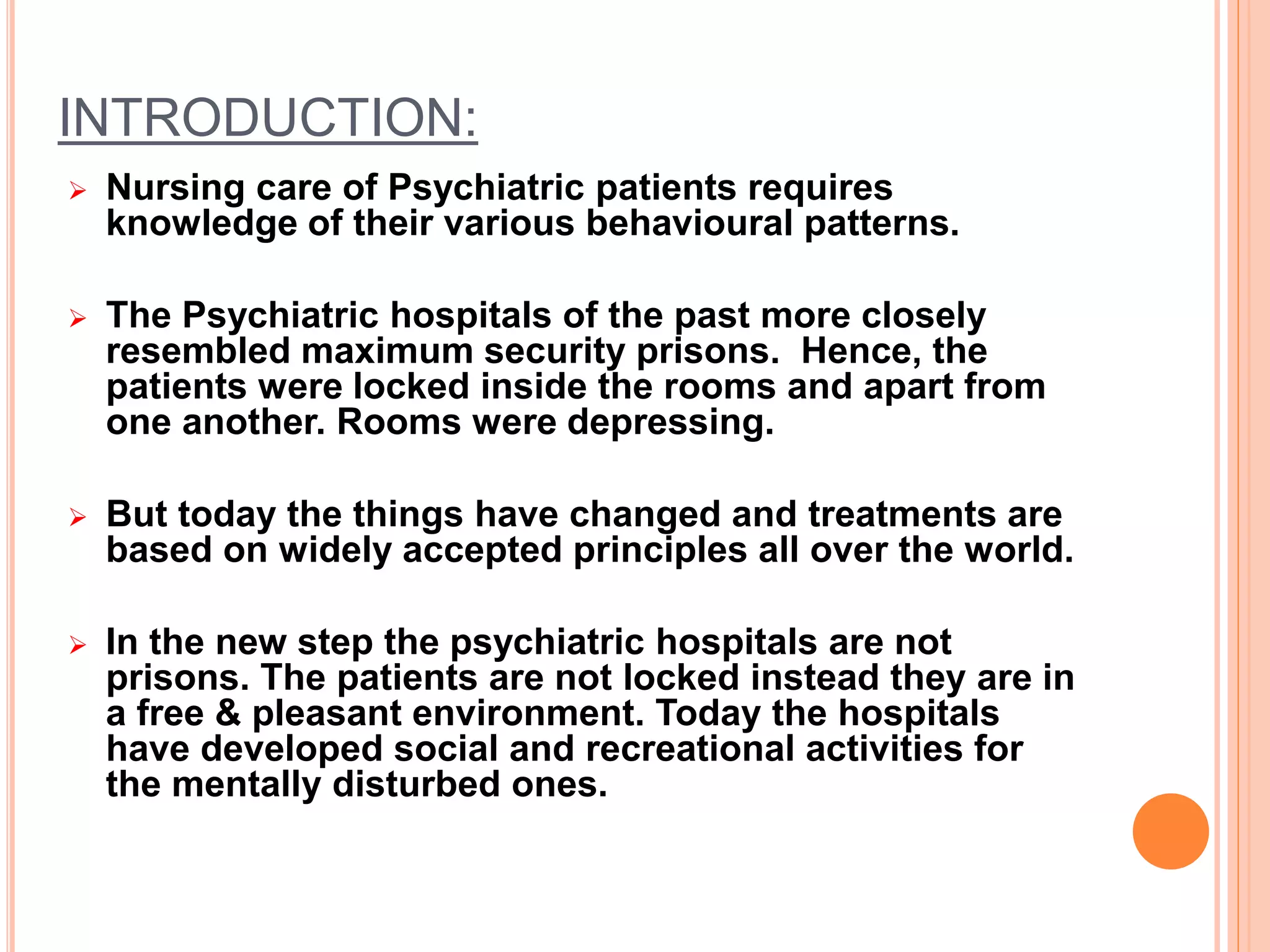 Psychiatric nursing unit | PPTX