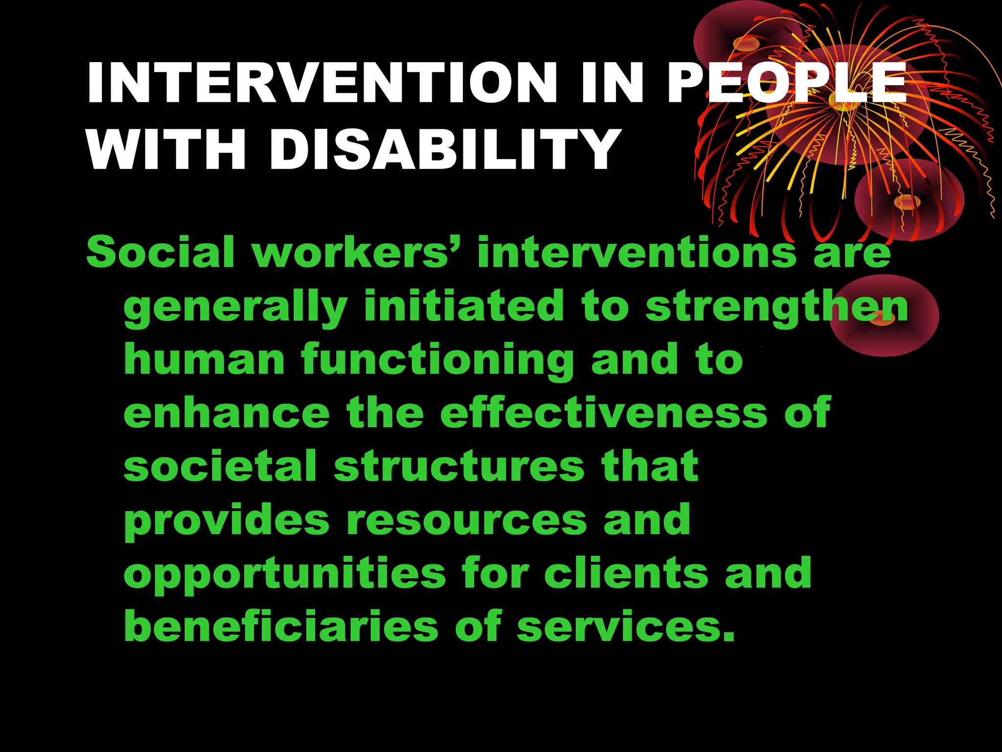 Psychiatric social work intervention in accidents and disability | PPT