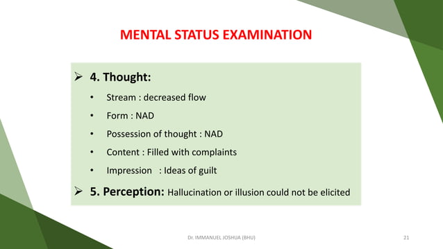 Psychiatry Case Presentation (Depression).pptx | Mental Health ...