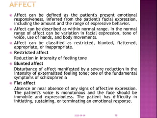 Psychiatry history taking and mental state examination [autosaved] | PPTX