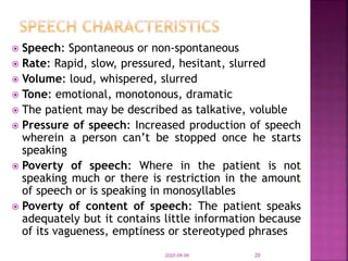 Psychiatry history taking and mental state examination [autosaved] | PPTX