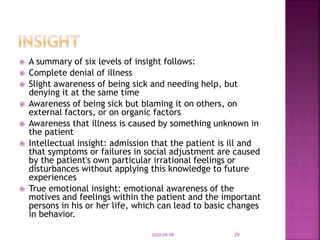 Psychiatry history taking and mental state examination [autosaved] | PPTX