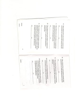 Psychiatry log book | PDF