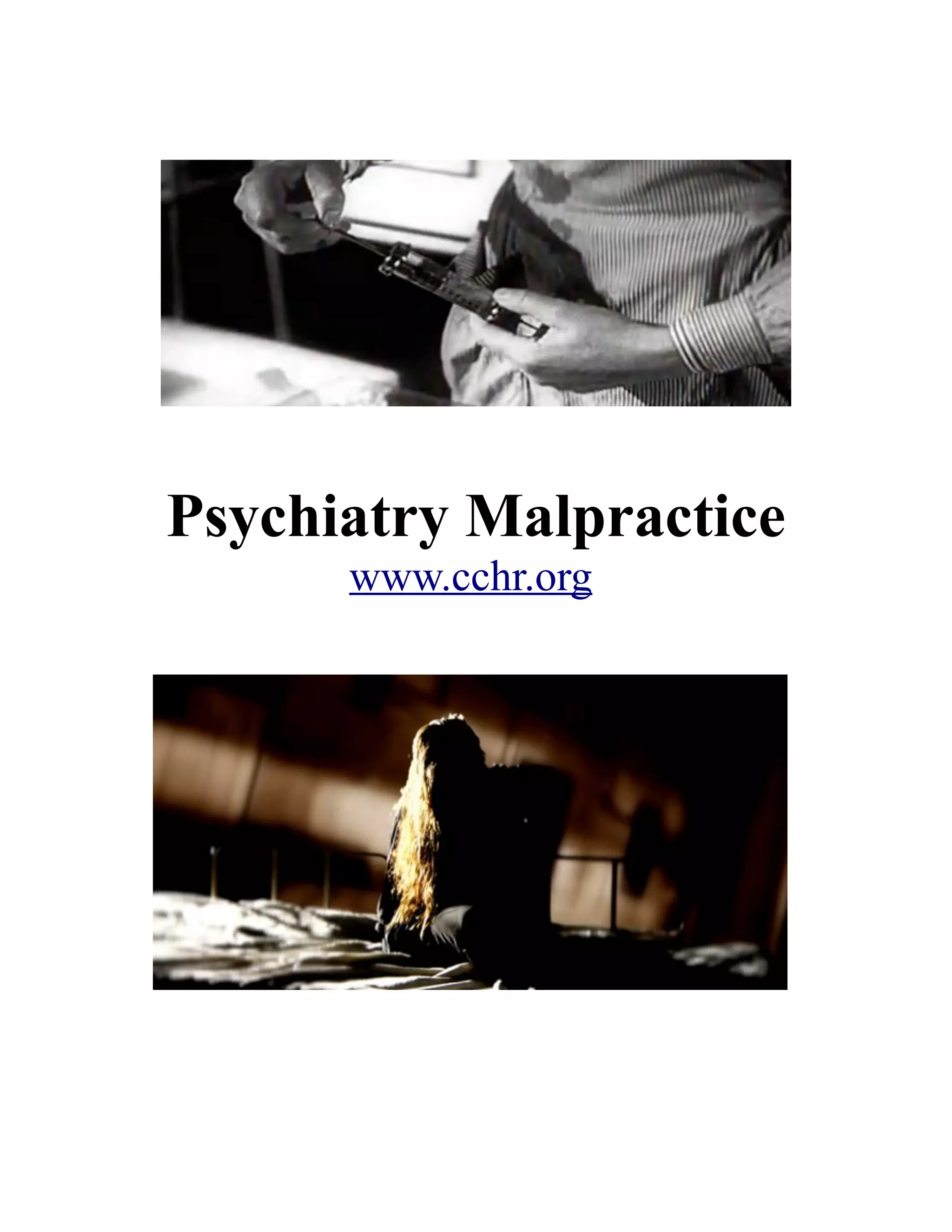 Psychiatry Malpractice | PDF | Mental Health | Diseases and Conditions