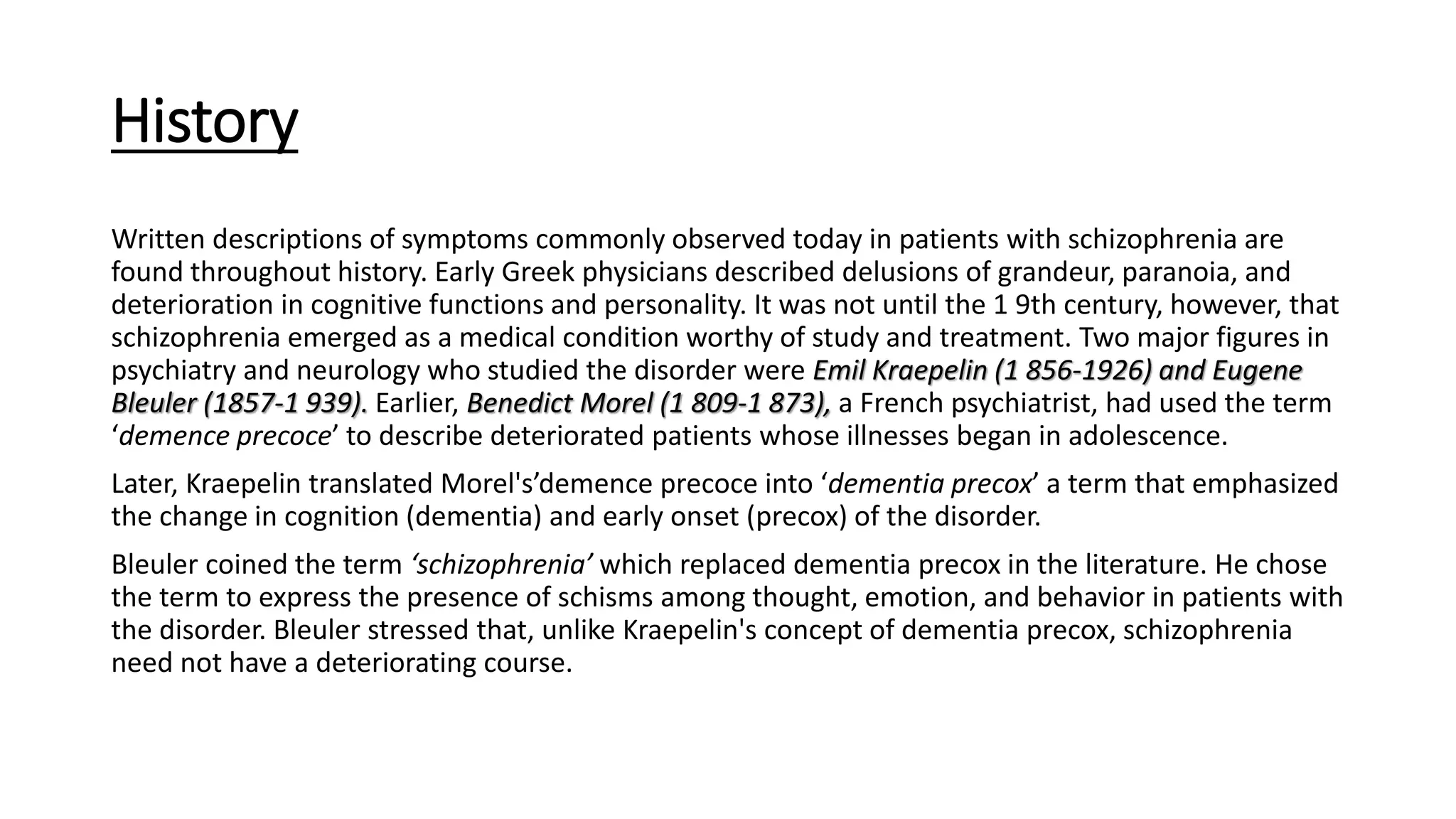 Schizophrenia & affective disorders | PPTX