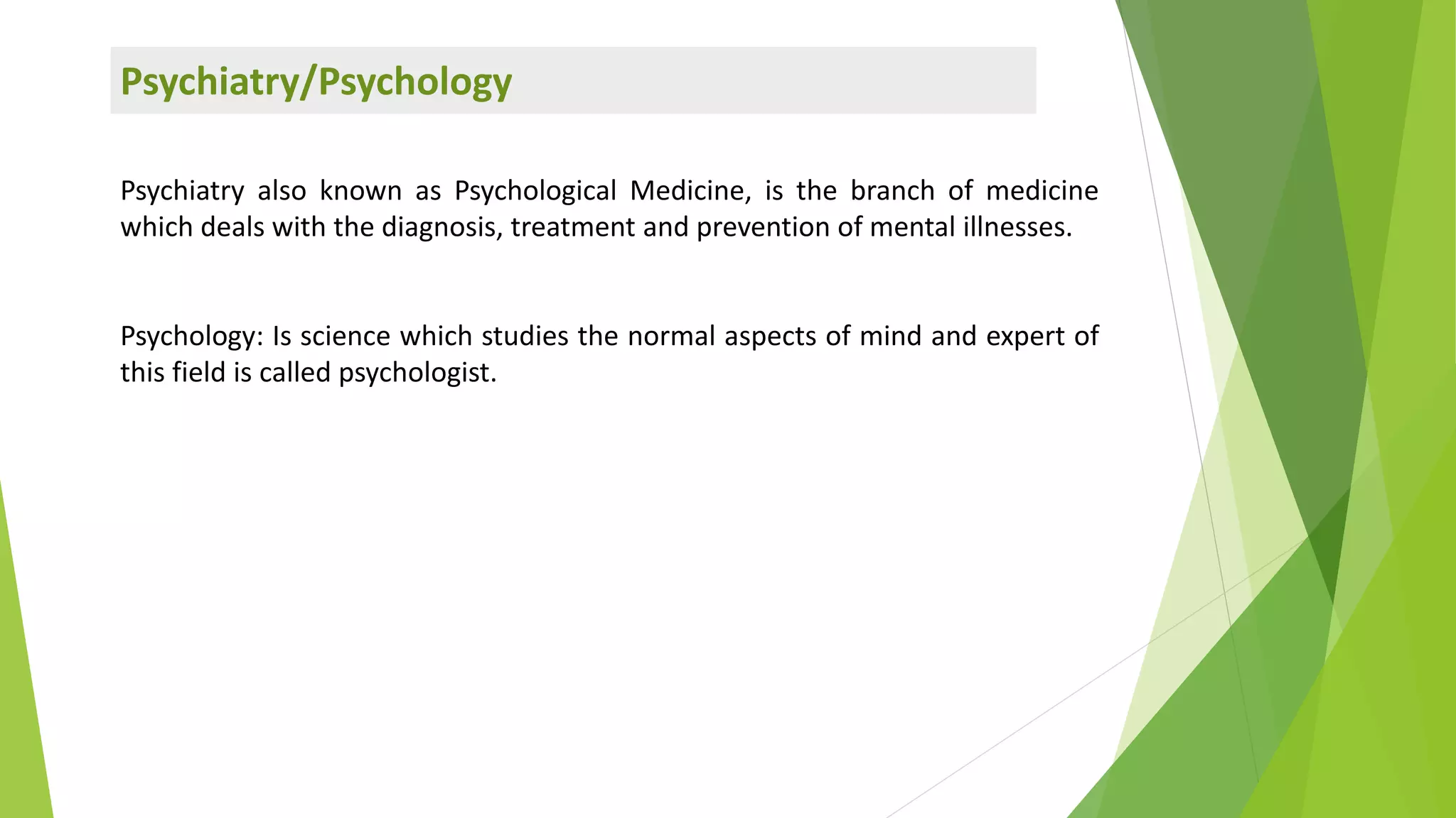 Basic Concept of Psychiatric Disorders | PPT