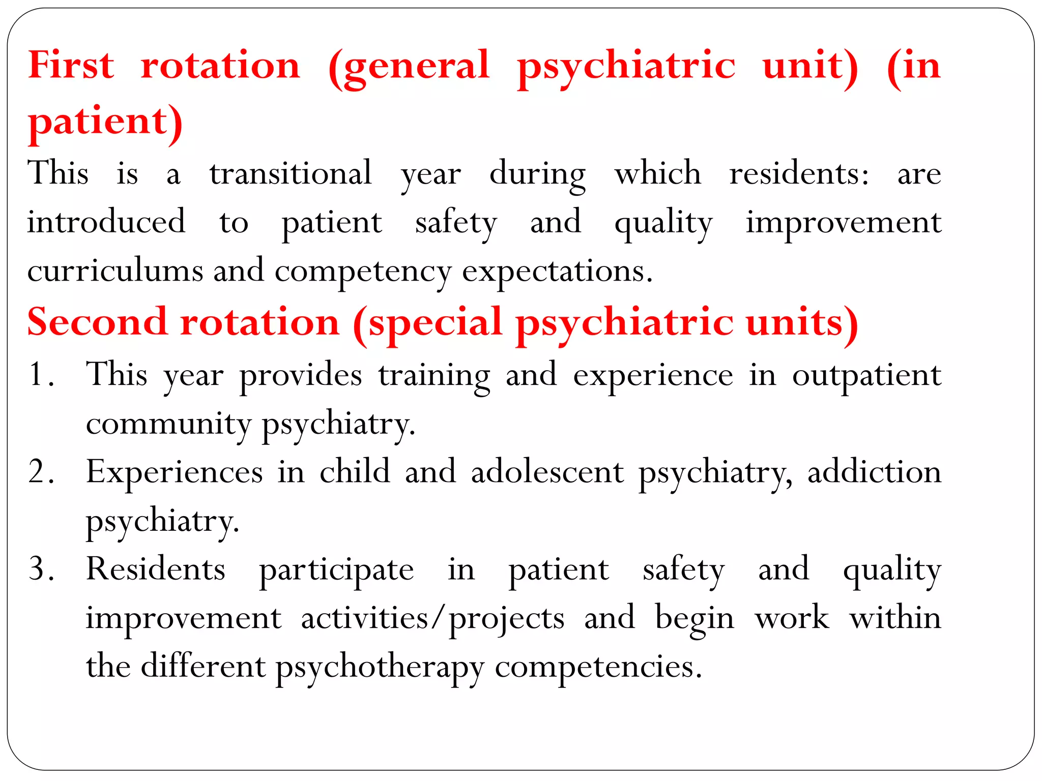 Psychiatry residency program at psychiatric hospital | PDF