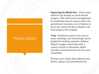 Exercises for Improving Psychic Ability | PPT
