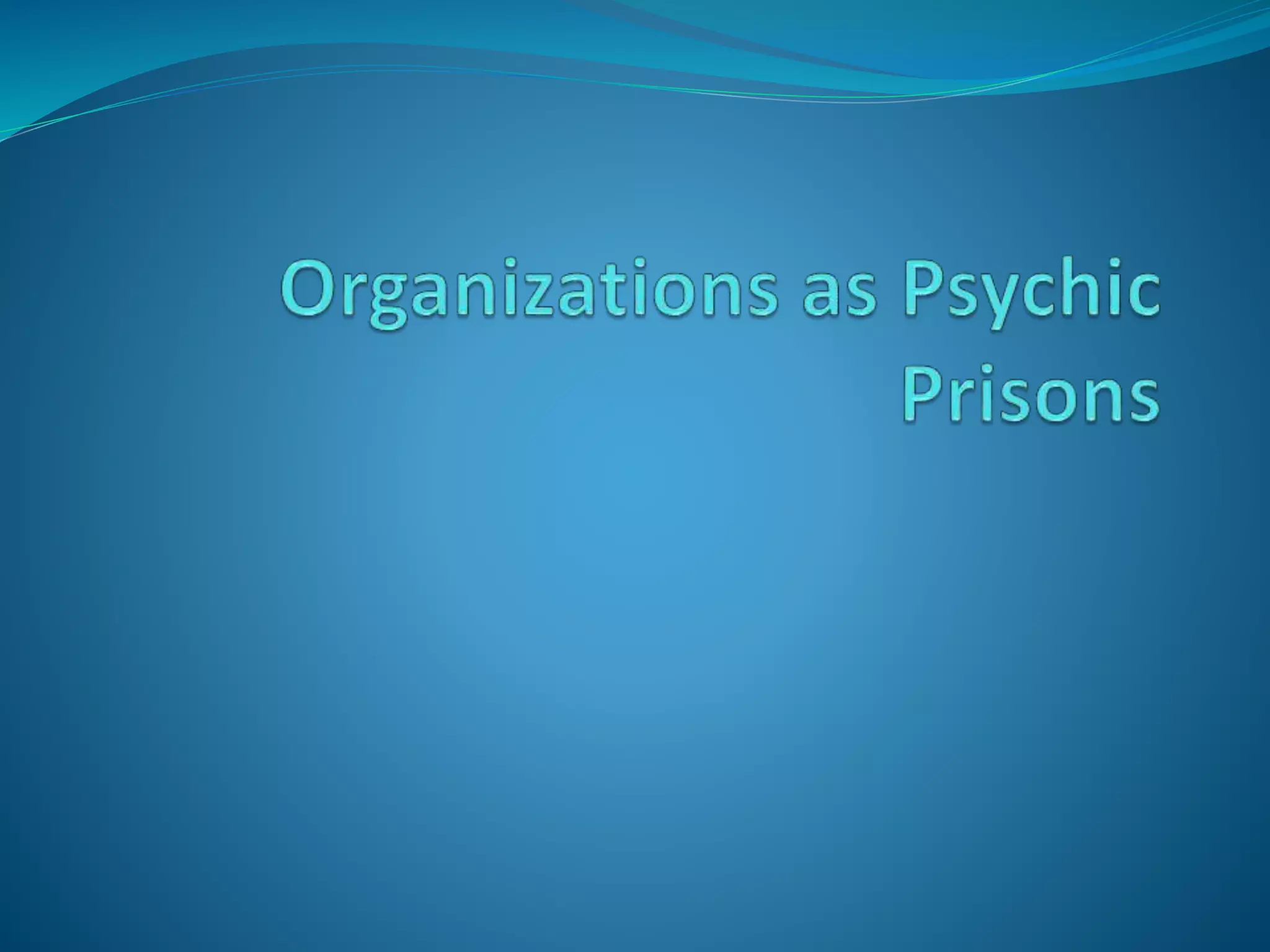 Psychic Prisons Lecture | PPTX