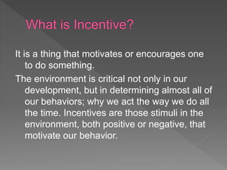 Instinct and Incentive Theory of Motivation | PPTX