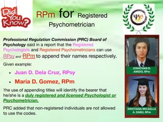 Philippine Psychology Act 2009 | PDF