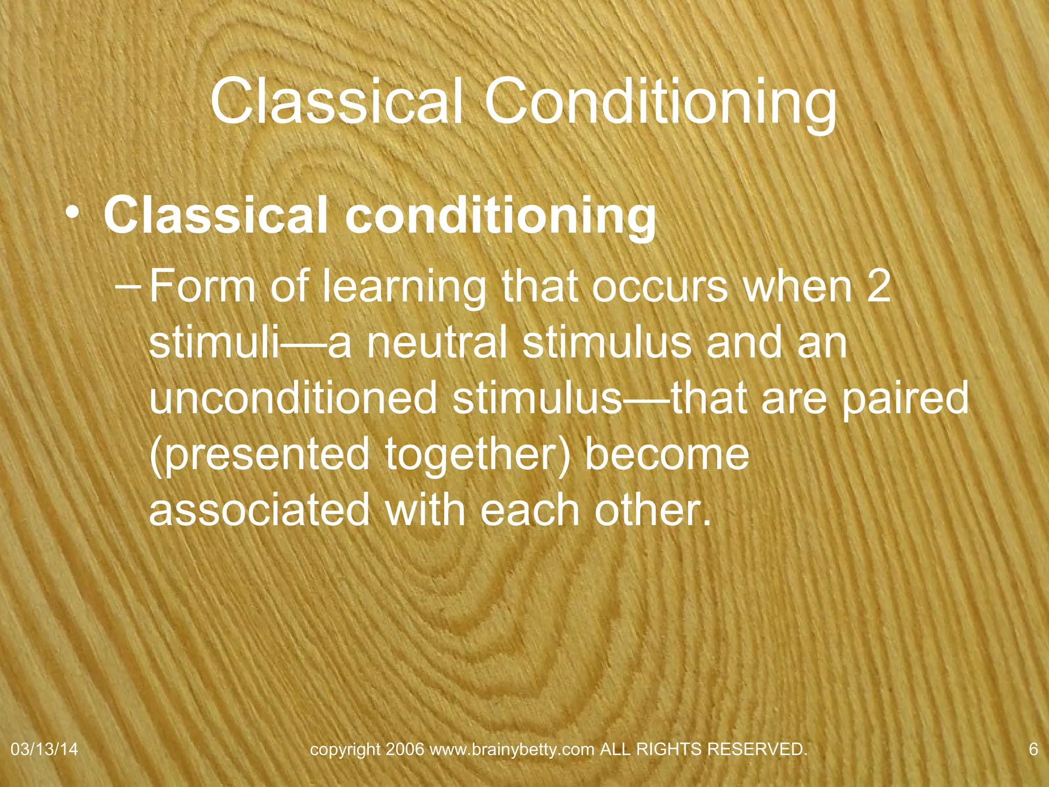 Psychology Chapter 6 Learning | PPT