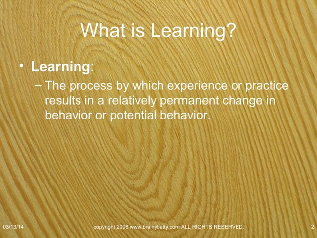 Psychology Chapter 6 Learning | PPT