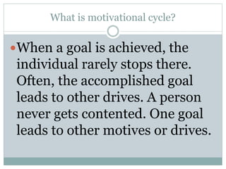 Psych motivational cycle montalbo | PPTX