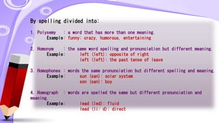 Comprehention of words | PPTX