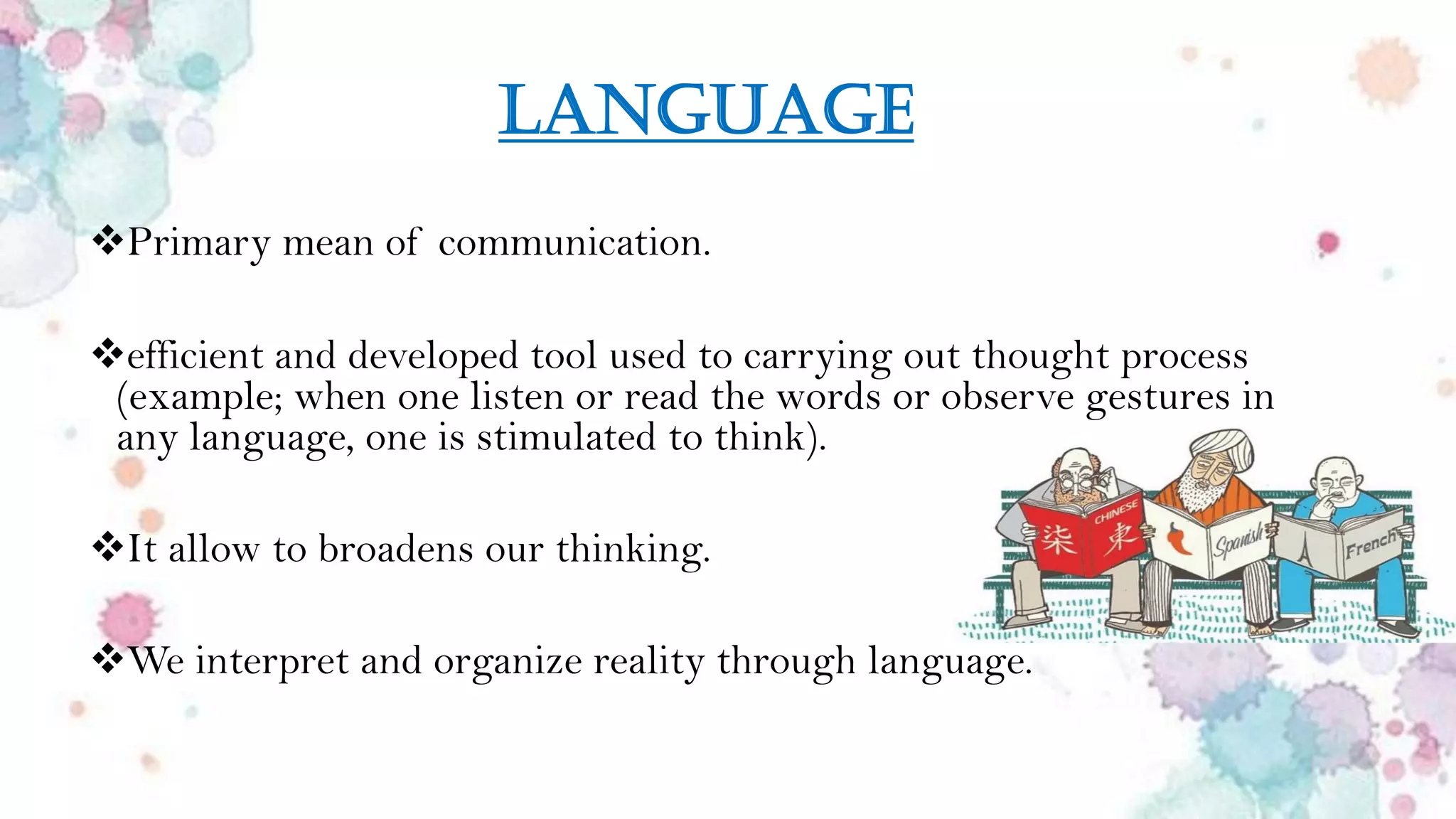 RELATIONSHIP BETWEEN LANGUAGE AND THINKING | PPT