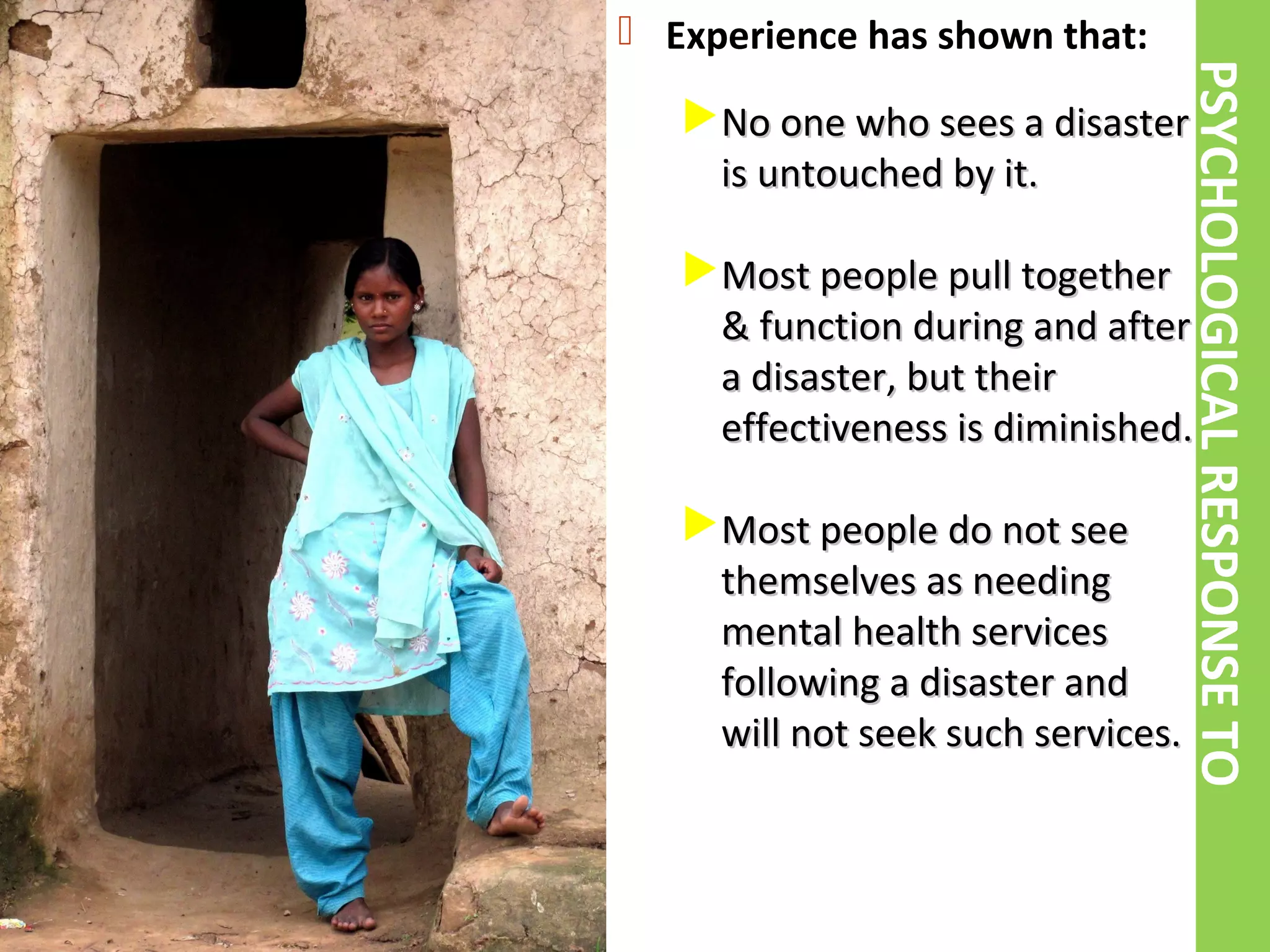 Psycho social issues in disaster management 2 | PPT