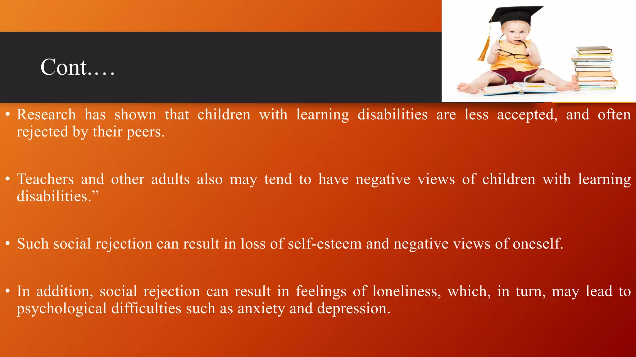 Psycho social problems of children with learning disability | PPT