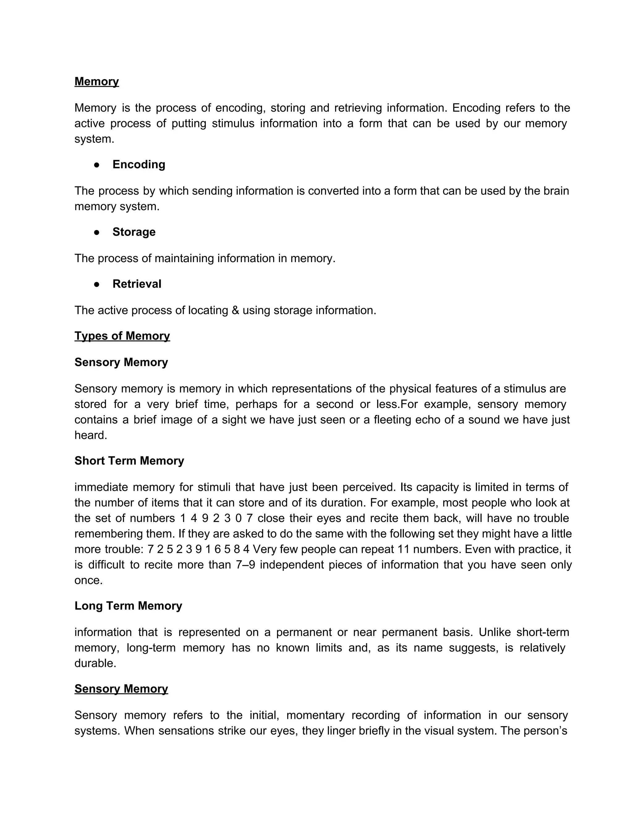 Psychology Assignment Learning & Memory | PDF