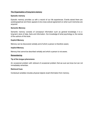 Psychology Assignment Learning & Memory | PDF