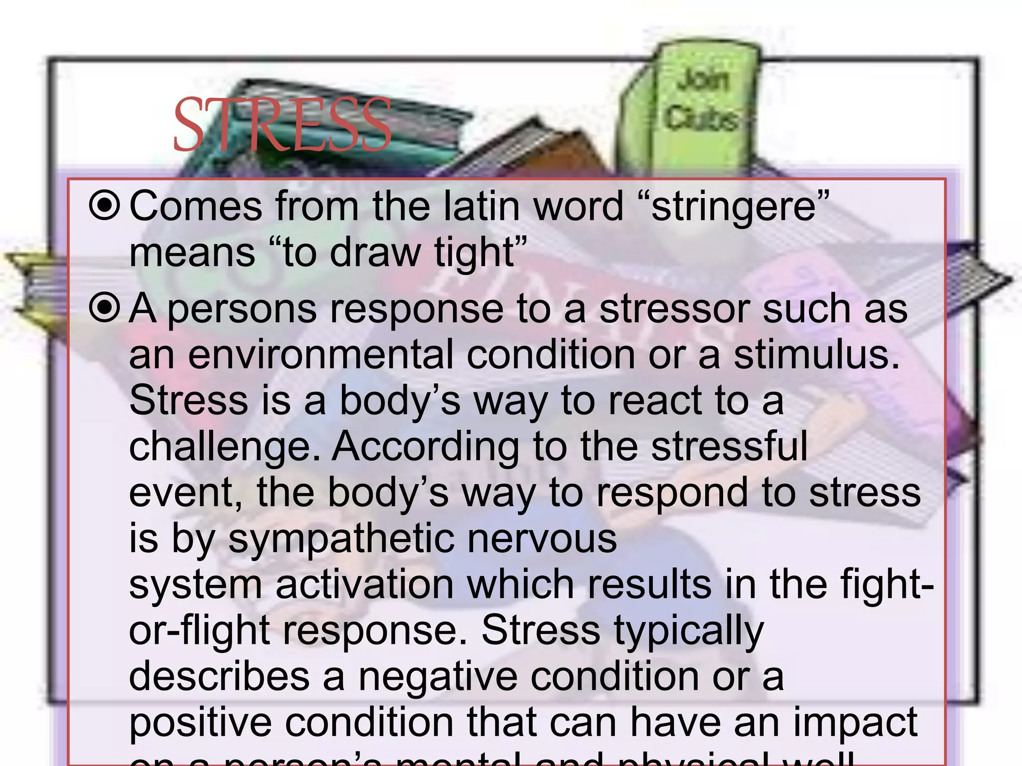 Stress, Health and Coping , Health Psychology | PPTX