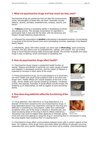 Psychoactive Drugs Tobacco, Alcohol, and Illicit Substances | PDF