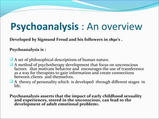 Patrick Mahony - Psychoanalytic Theory & Film | PPT