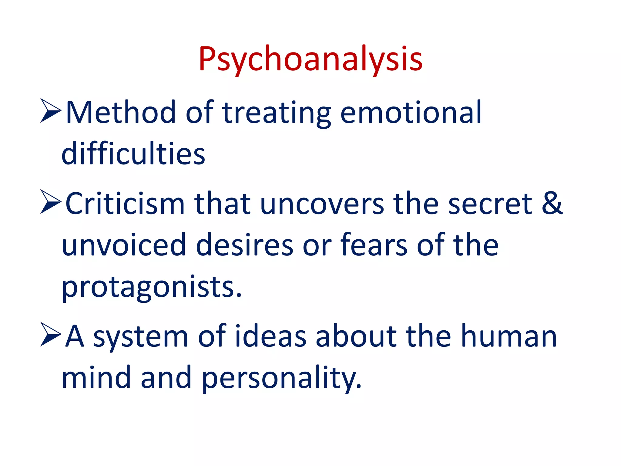 Psychoanalysis | PPTX