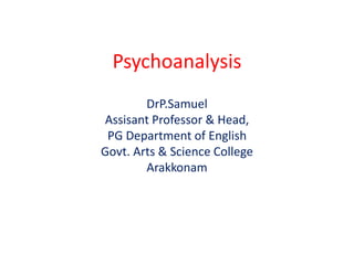 Psychoanalysis | PPT