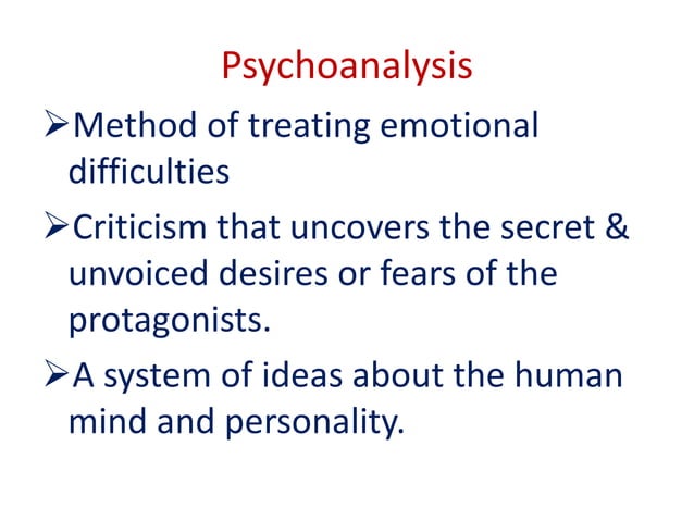 Psychoanalysis | PPT