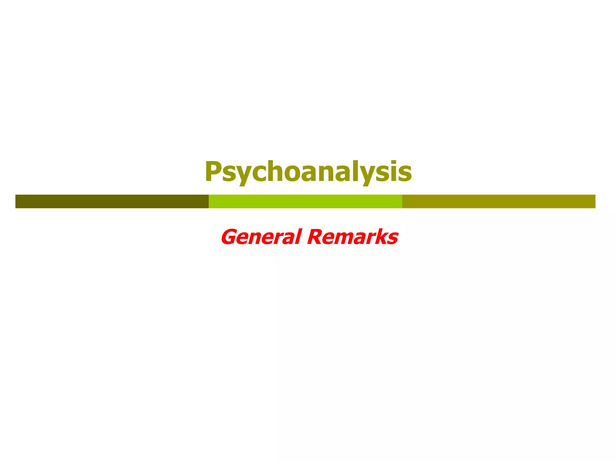 Psychoanalysis & development | PPT